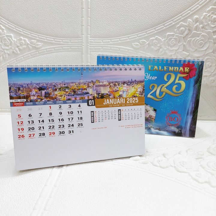 Kalender Meja / Duduk Ukuran Standar tahun 2025 | Lazada Indonesia