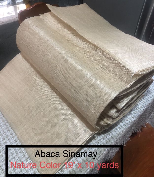 [[READY STOCK]] Natural Color Abaca Sinamay 19 inches x 10 yards for ...