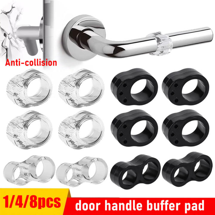 YESPERY 1/4/8Pcs Door Stopper Punch-free Anti-collision Ring Door Handle Buffer Wall Protection ...