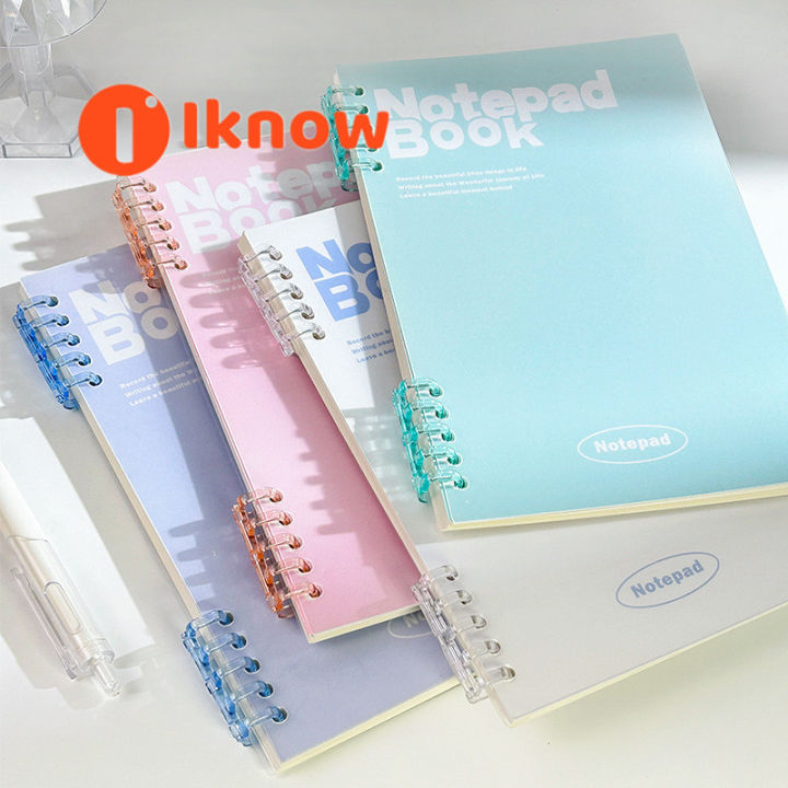 I know Simple Solid Color B5 Loose-leaf Notebook Large-capacity ...