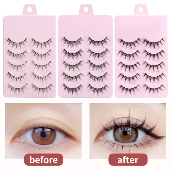 5 Pairs Lash Extension 3D bunch Japanese Fairy False Eyelashes Little ...