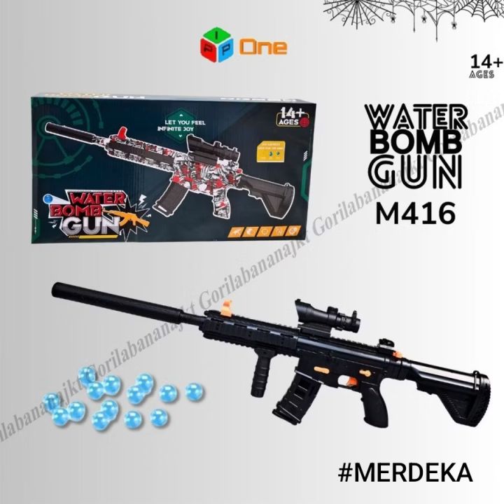Mainan Anak Tembakan Water Gell Blaster Electric / Manual Model M416 ...