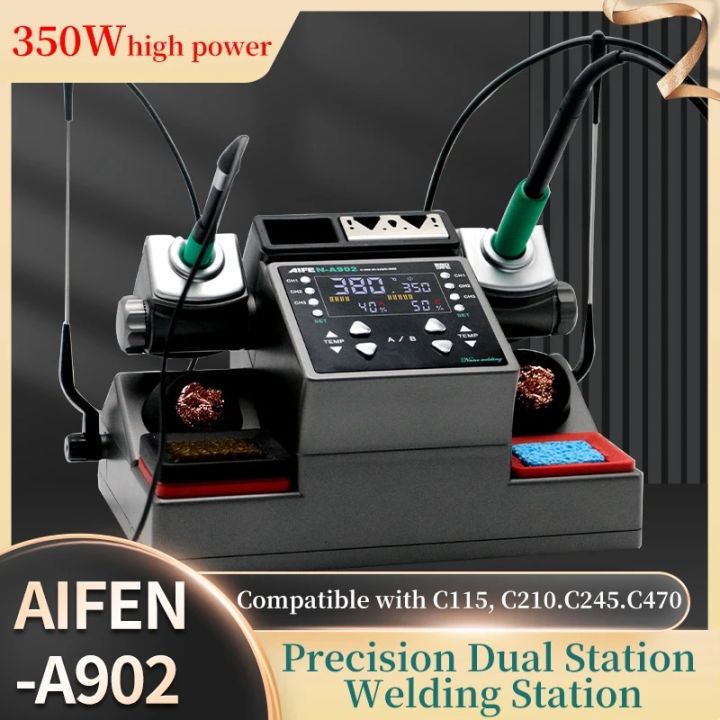 AIFEN A902 Soldering Station C115 C210 C245คู่สถานีเชื่อม Rework ...
