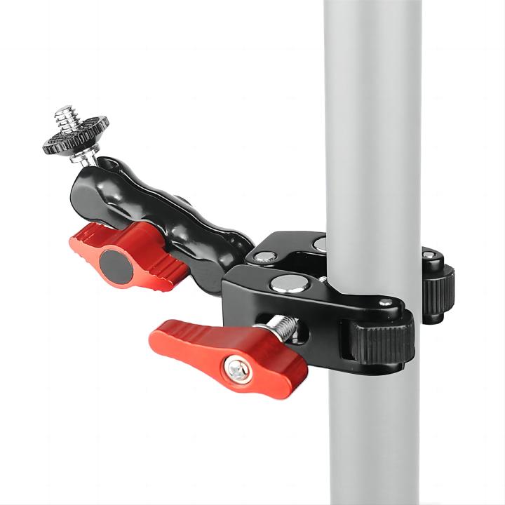 Super Clamp Camera Clamp Mount Monitor 360° Ballhead Magic Arm Adapter ...
