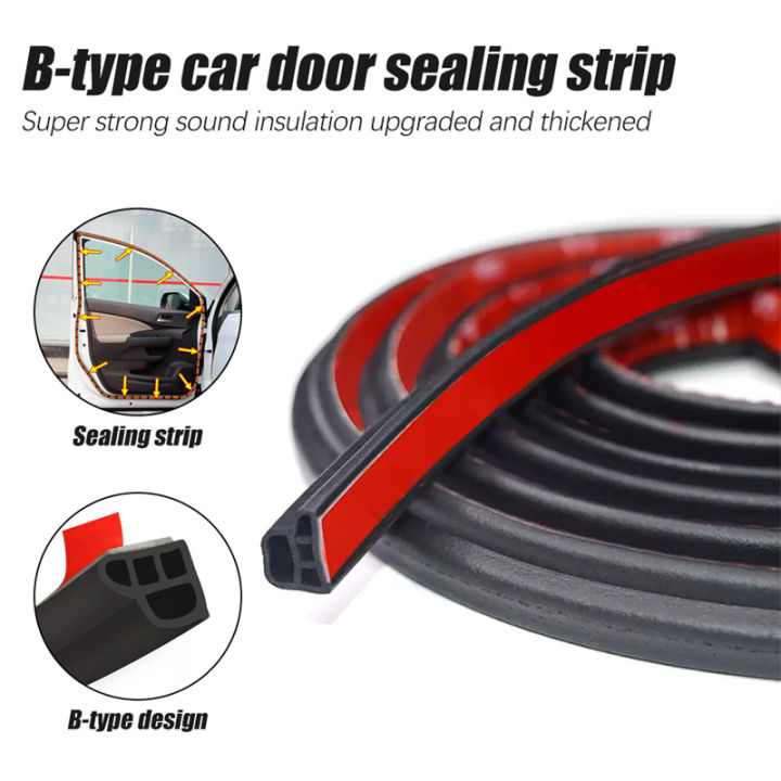 Car Door Rubber Seal Strip B-type Double Layer Sealing Adhesive ...