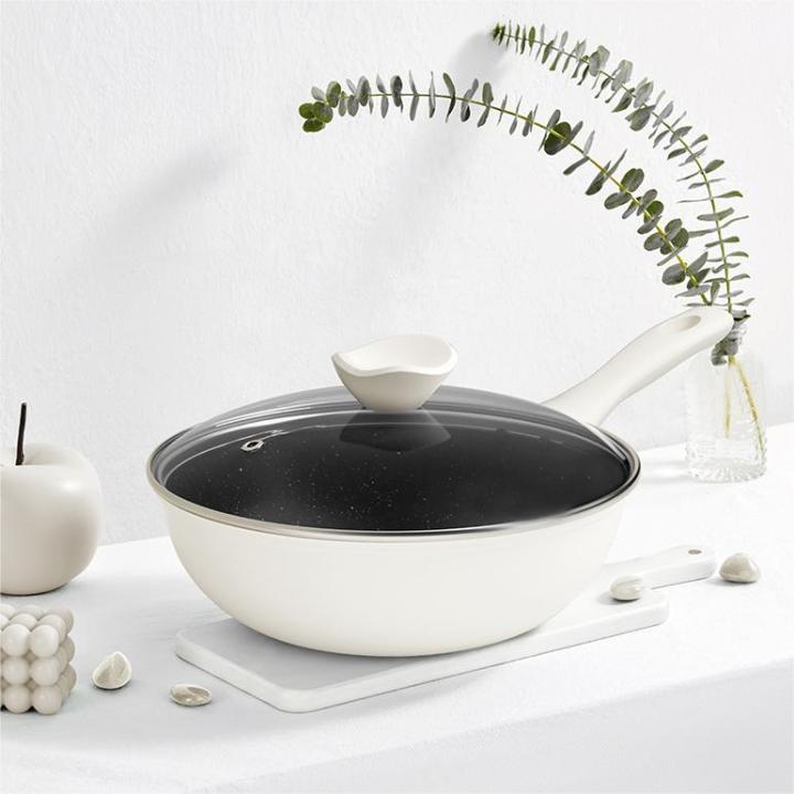Velosan® Non Stick Frying Pan Large Capacity Healthy Fry Pan with Lid ...