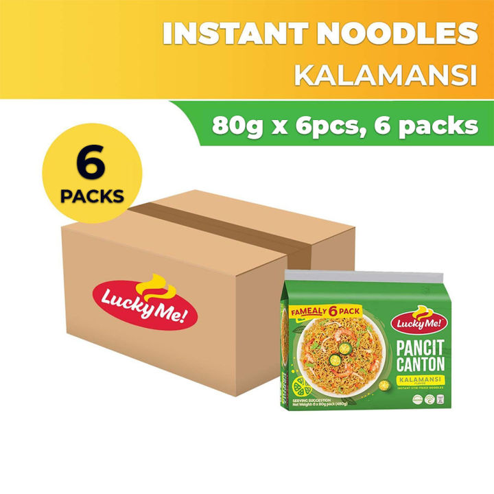 Lucky Me! Pancit Canton Kalamansi Multipack 80g x 6 x 6 | Lazada PH