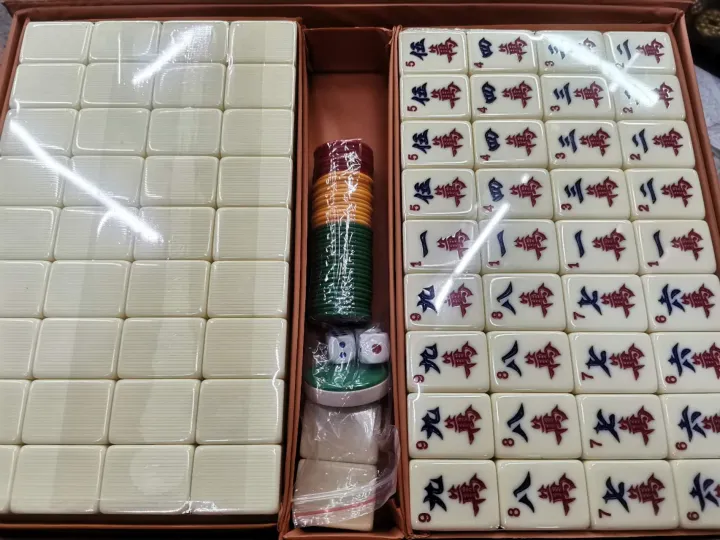 Mahjong set Ivory Made With Number standard size Color Ivory, Green ...