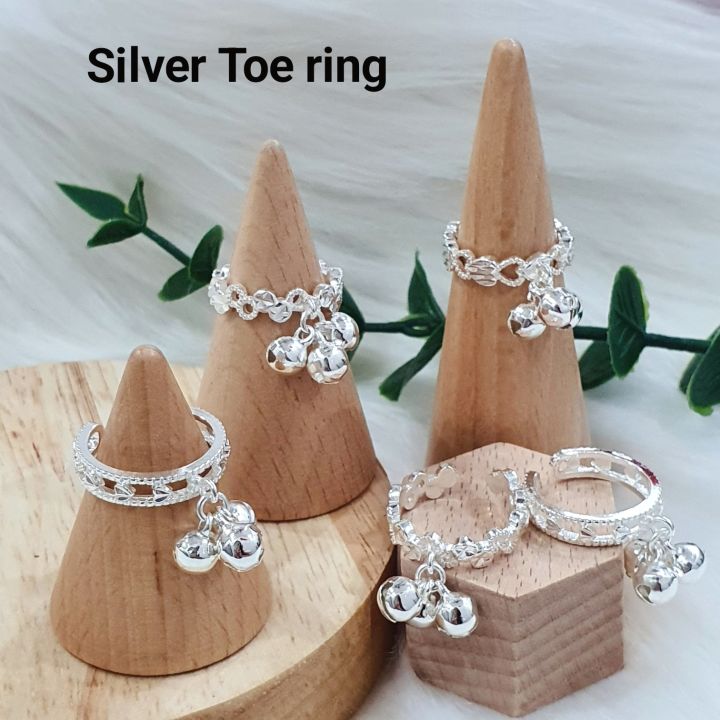 【1 Pair】Original Silver Toe Ring For Women Perak Cincin Kaki/Metti toe ...