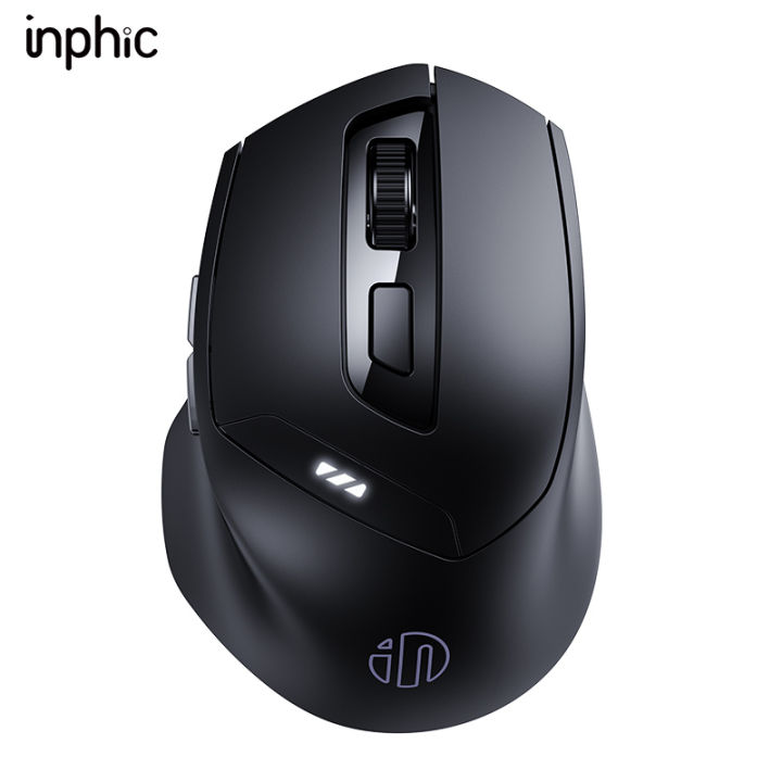INPHIC DR01 Bluetooth Mouse Rechargeable 2.4G Wireless Mouse Silent Tri-mode (Bluetooth 5.0/4.0 ...