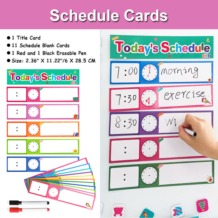 DIY Visual Schedule for Toddlers, Daily Routines Schedule Cards ...