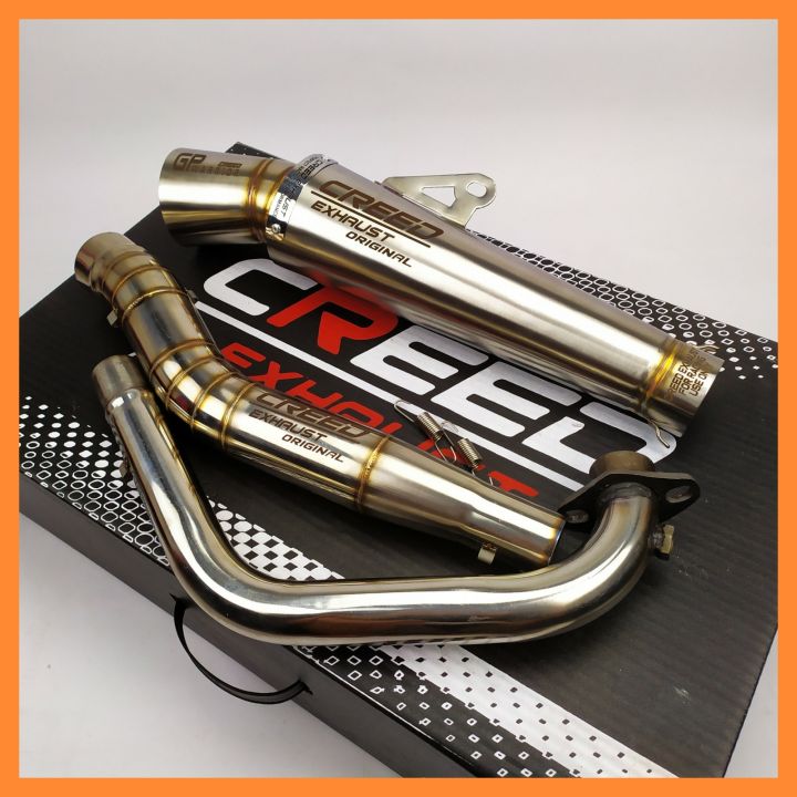 1SET Knalpot Creed Exhaust Racing suara bass utk satria fu vixion ...