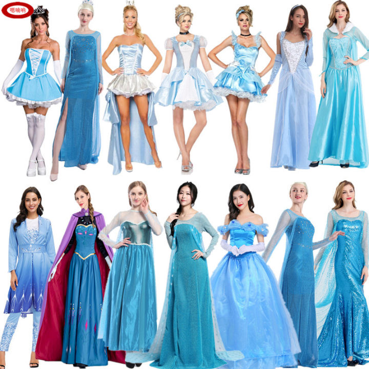 Princess Elsa Dress Performance Dress Frozen Elsa Full Body Dress Adult ...
