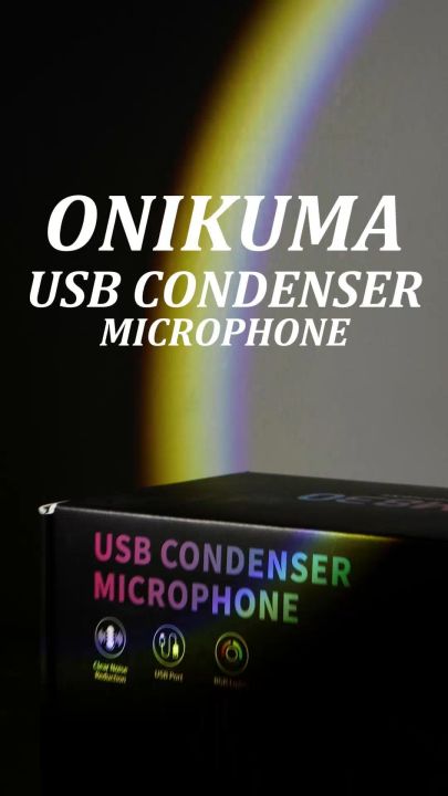 Onikuma M830 Colorful RGB USB Microphone with One Click Mute Button ...