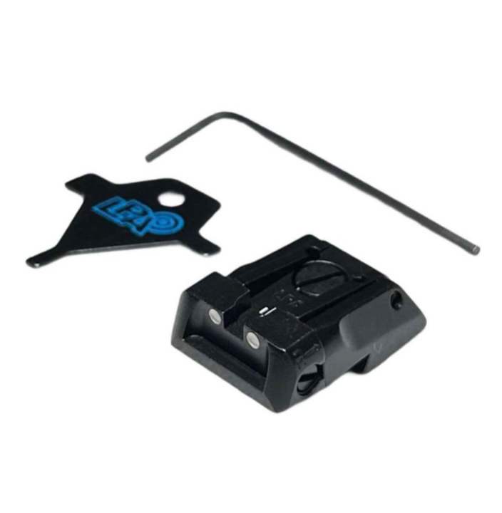 LPA Adjustable Rear Sight for 1911 NOVAK Cut White Dot. Adjustable in ...