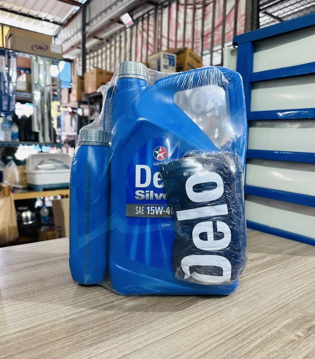 CALTEX น้ำมันเครื่องดีเซล CALTEX Delo Silver SAE15W-40 ขนาด 6+1 ลิตร ...