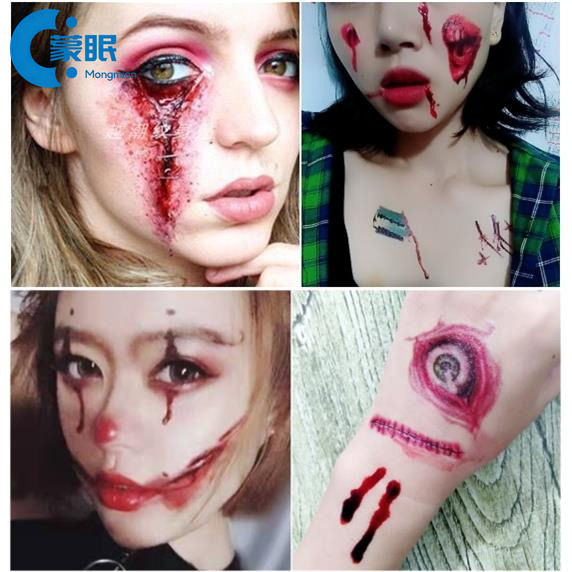 MENGMIAN | Waterproof Halloween Face Stickers Cosplay | Lazada PH