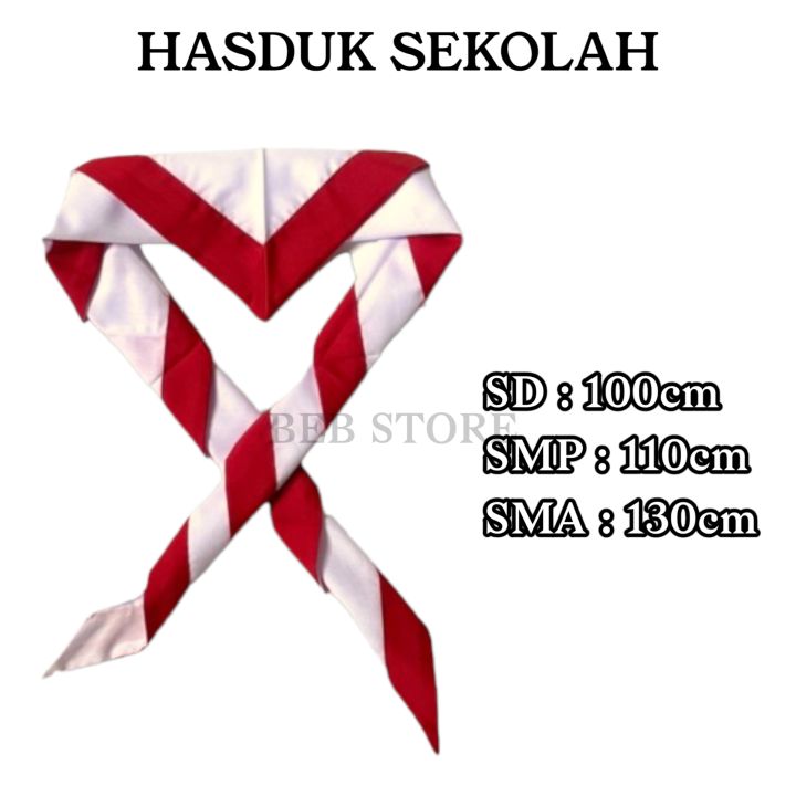 Hasduk pramuka sekolah SD/SMP/SMA merah putih seragam sekolah | Lazada ...