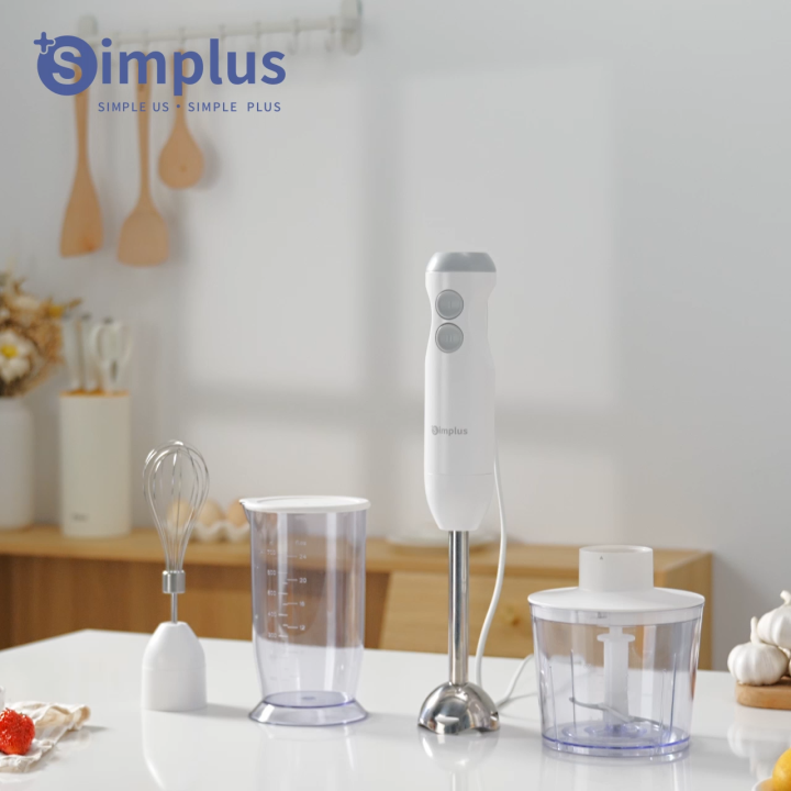 Simplus เครื่องปั่นมือ เครื่องบดเนื้อ เครื่องตีไข่ไฟฟ้า เครื่องครัวหลาย ...