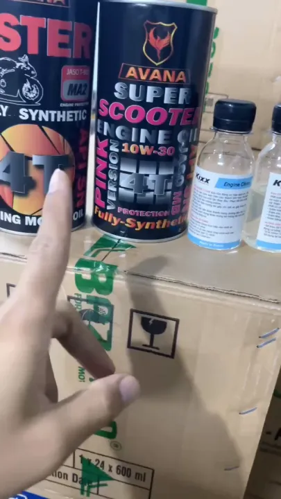 (TẶNG TÚI ĐEO) Nhớt Xe Số Xe Côn Tay AVANA RACING 4T 10W40 0.8L 1L ...