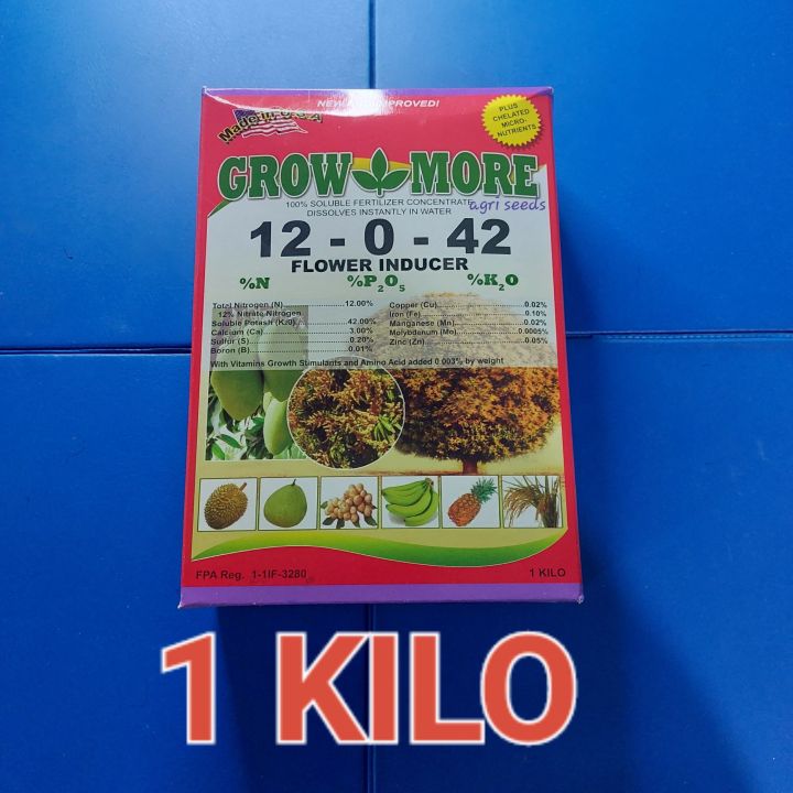 GROW MORE 12-0-42 (1 KILO) FLOWER INDUCER FORMULA FOLIAR BY SAGREX CORP ...