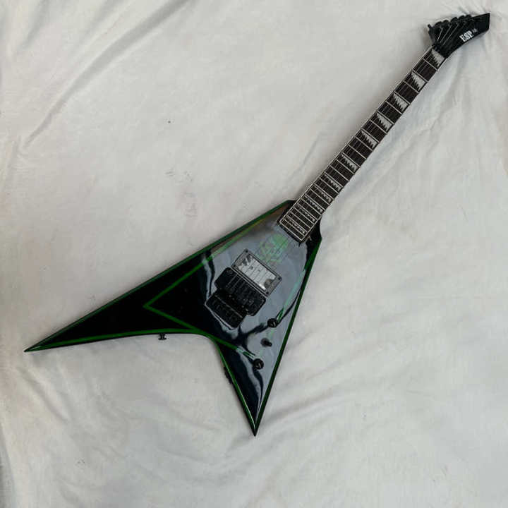 ESP Flying V Electric Guitar 6 String Tremolo Vibrato Bridge Skulls ...