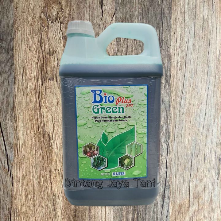 BIO GREEN PLUS ZPT 5 ltr/ Pupuk Daun Bunga dan Buah Plus Perekat Dan Perata /Merangsang Pucuk ...