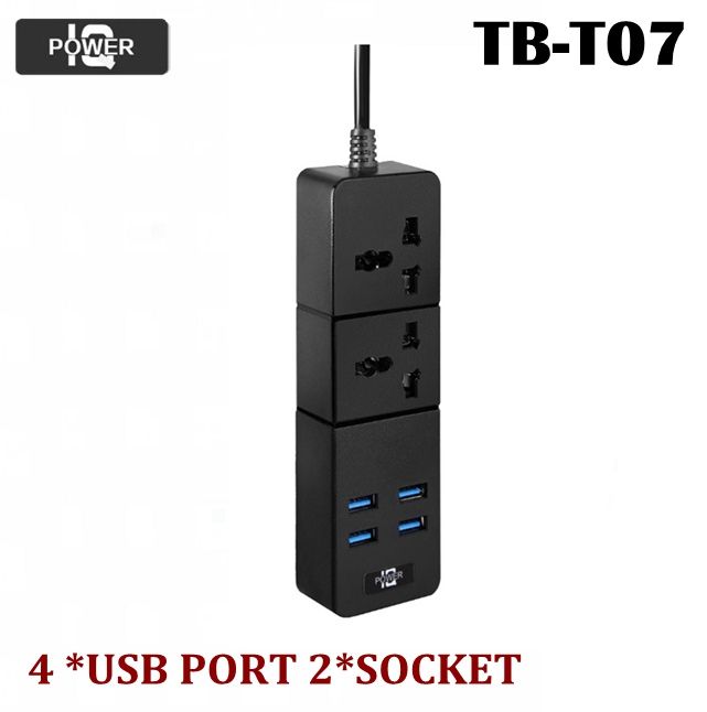 Universal Power Extension Socket TB-T07 3.1A Max 4 USB Port 2 Power ...