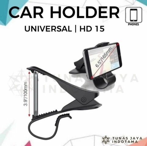 HOLDER JEPIT HP DASHBOARD MOBIL HD15 UNIVERSAL | Lazada Indonesia