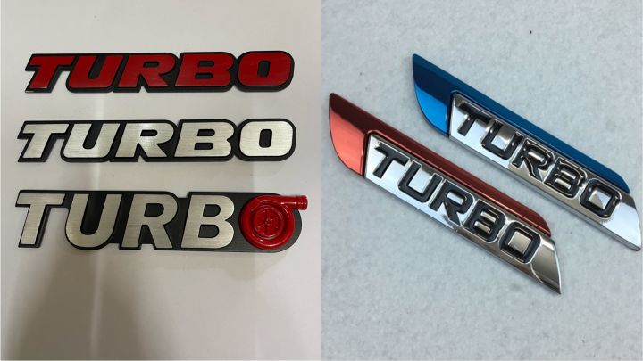 3D Alloy Metal Letter Turbo Car Emblem Badge Sticker Decal Decor emblem ...