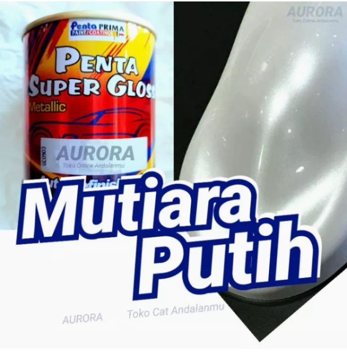 [641 Tampilan] Cat Lembayung putih Cat penta super gloss pearl White cat mutiara putih 200cc ...