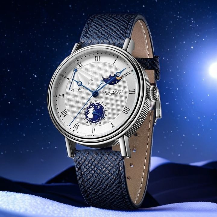 Seagull Automatic Mechanical Watch for Men Luxury Sapphire Mirror ...