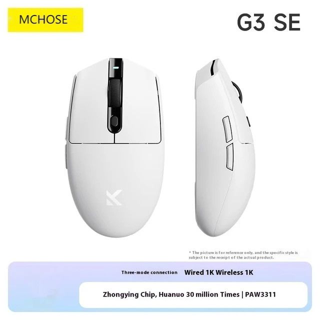 MCHOSE G3 wireless Gaming mouse , Bluetooth, 2.4G, wired, three modes, lightweight, PAW3395 ...