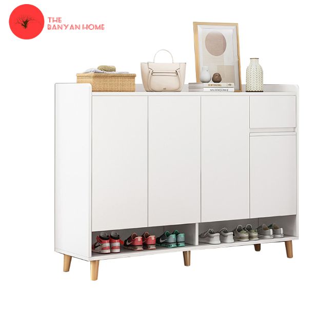 Shoe Cabinet Wood Flip Shoe Cabine Storage 80cm/120cm Shoe Rack ...