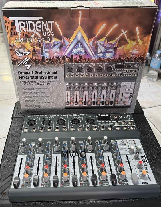 Trident M7 7" Channel Compact Professional Mixer with USB Input | Lazada PH