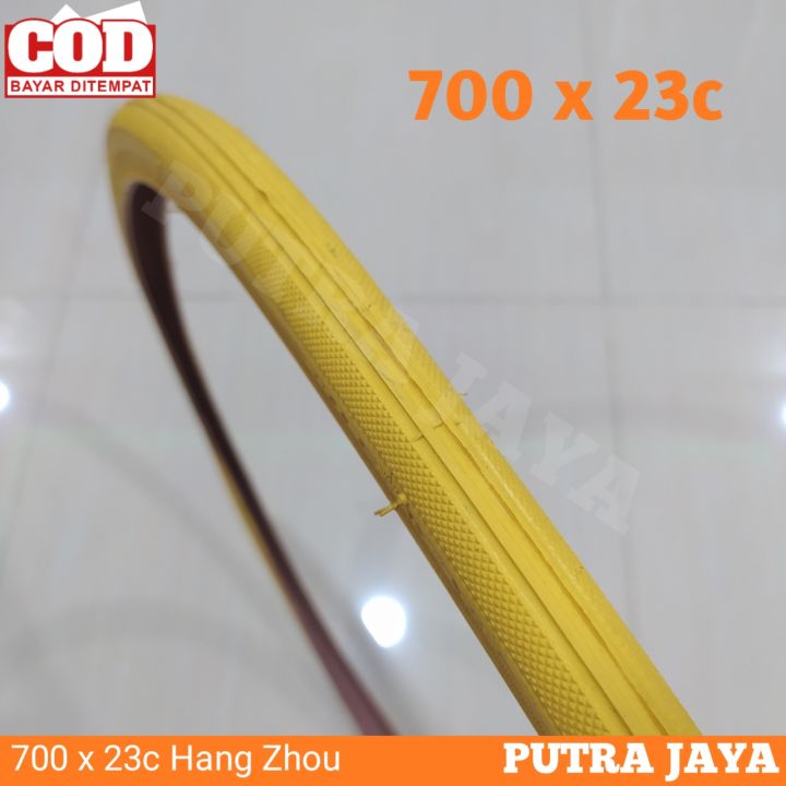 Ban Sepeda Fixie Road Bike 700 x 23 c Luar Dalam Warna Kuning Sepedah Balap ukuran 700 x23c High ...