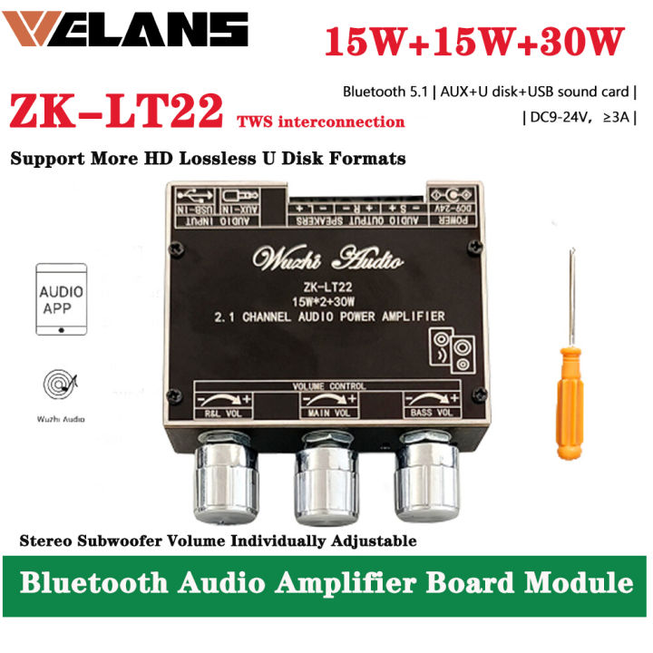【ใหม่】 ZK-LT22/ZK-LT23 50WX2 + 100W Bluetooth 5.1เครื่องขยายเสียง ...