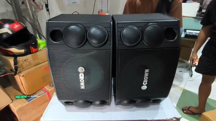 Crown BF-106 10" 3 Way Speaker 600W Karaoke Speakers (Black) | Lazada PH