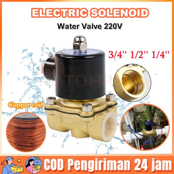 220V Electric Selenoid Water Solenoid Valve Control Switch Air 1/4 Inch 1/2inch 3/4inch D08 D15 ...