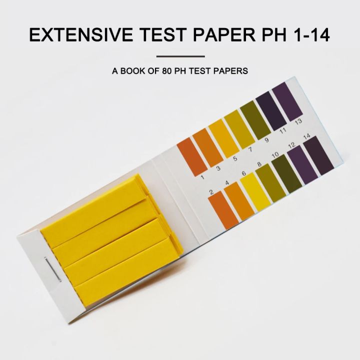 80 Pcs PH Test Strips 1-14 PH Wide Range PH Strips with Comparison ...