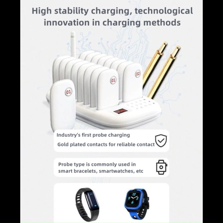 Restaurant Pager Calling System 16 Coasters Buzzer Vibrator Bell ...