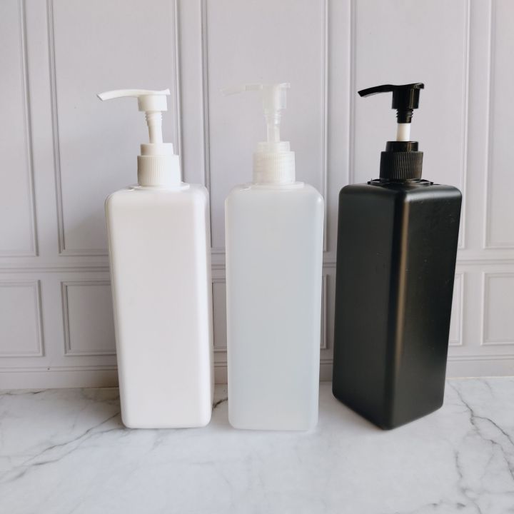 Botol Pump 500 ml Kotak Hdpe Putih/ Botol Sabun Cair pump 500 ml | Lazada Indonesia