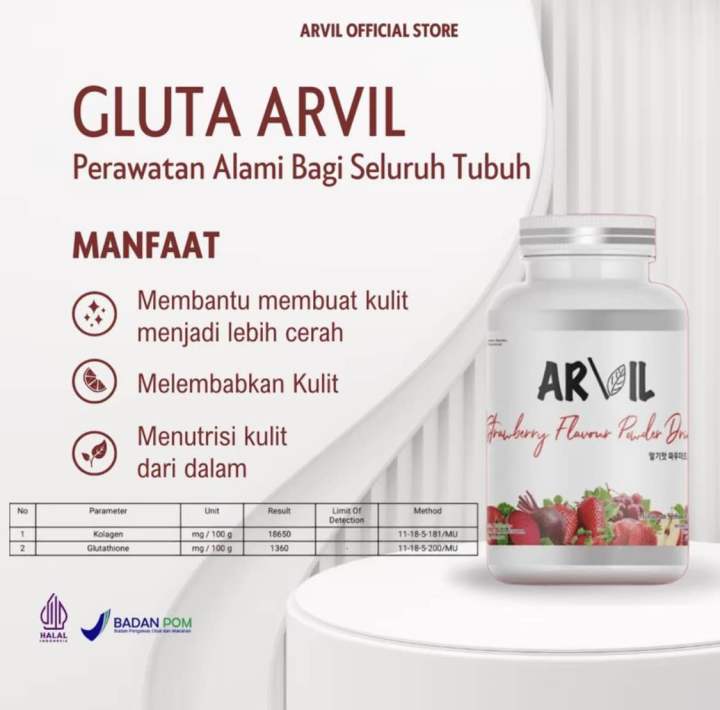 ARVIL GLUTA minuman collagen pencerah badan 60ml | Lazada Indonesia