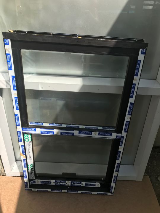 W-50cm x 90cm-H aluminum vertical sliding window(Slide up)with screen ...