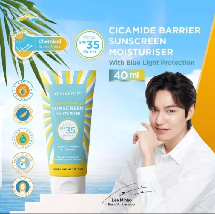 [ AZARINE ] Sunscreen cicamide SPF 35 PA+++ | Lazada Indonesia