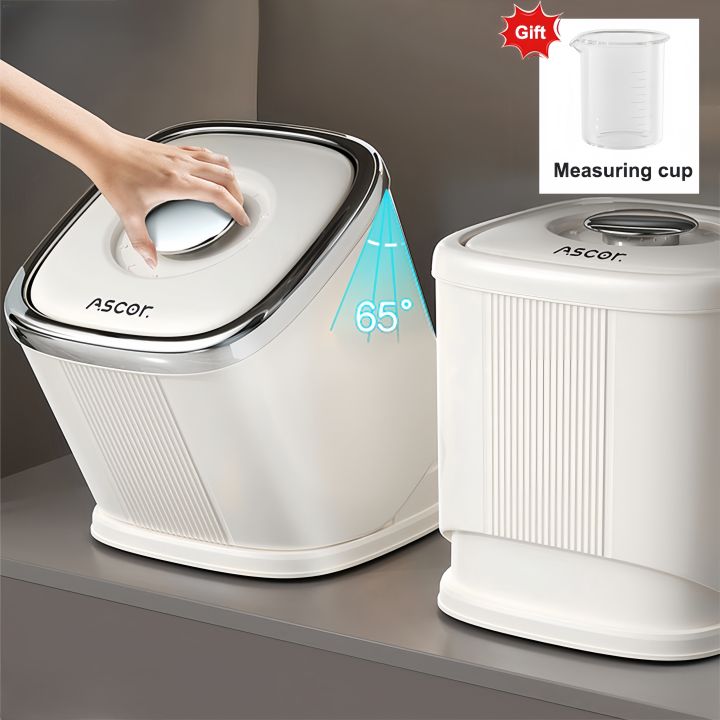 6KG Rice Container Rice Storage Box Sealed Cereal Dispenser with Buckle ...