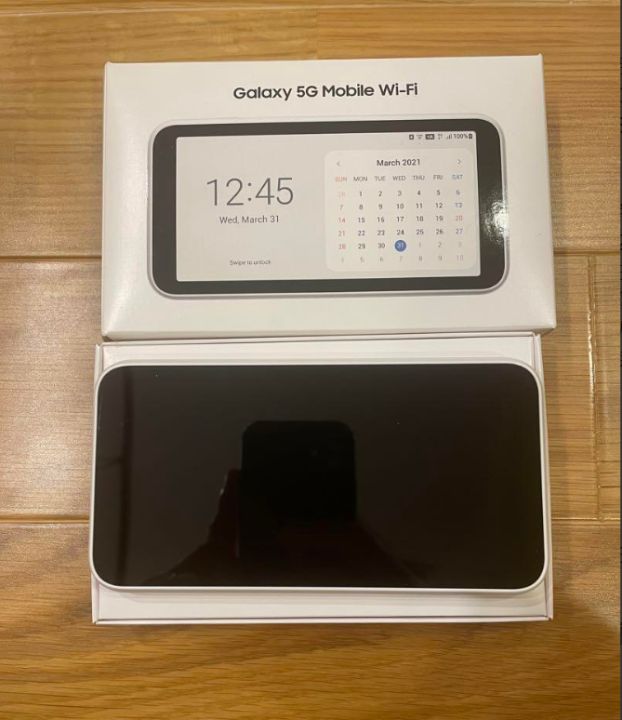 SAMSUNG Galaxy 5G Mobile Wifi SCR01 Sim Free Portable Router White ...