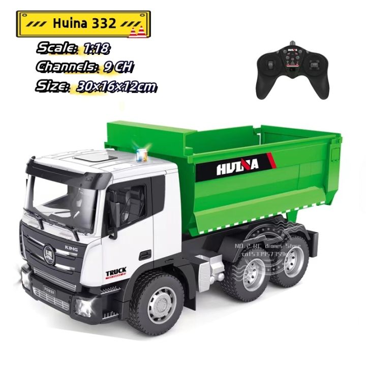 Huina 332 1:18 RC Tipper Truck Remote Control Simulation Engineering 2 ...