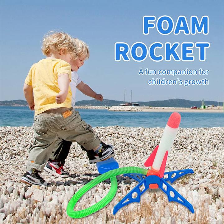 Children's Foot-stepping Small Rocket Toys Outdoor Luminous Ejection ...