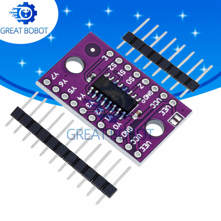 BS 74HC4051 CD4051 single 8-channel digitally controlled electronic switch Multiplexers For ...